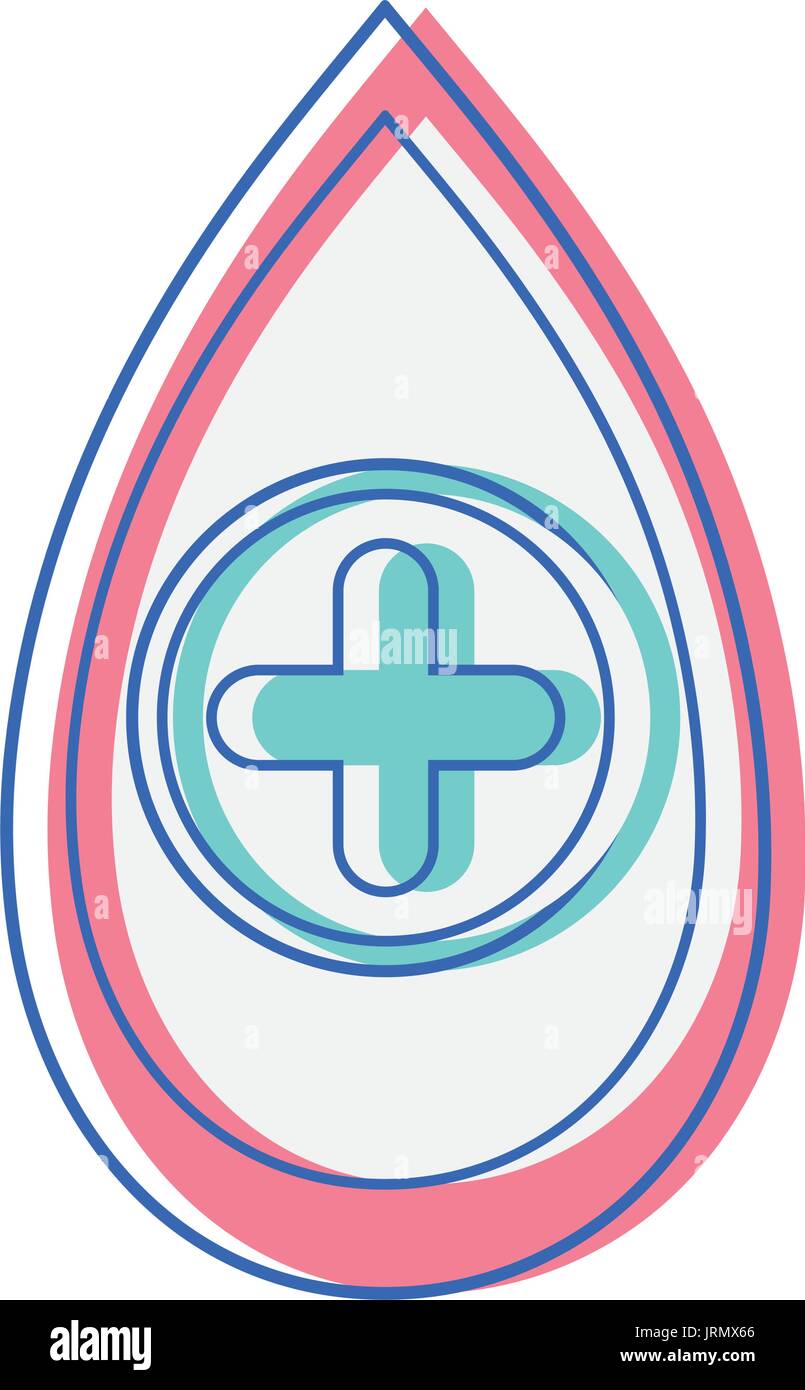 blood drop to medical donation symbol Stock Vector Image & Art - Alamy