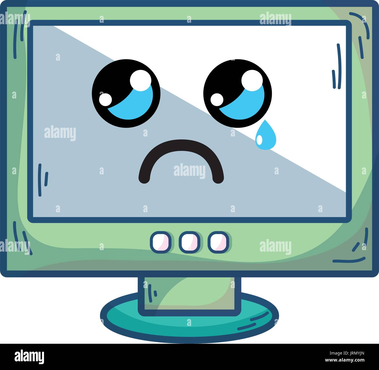 Crying At Computer