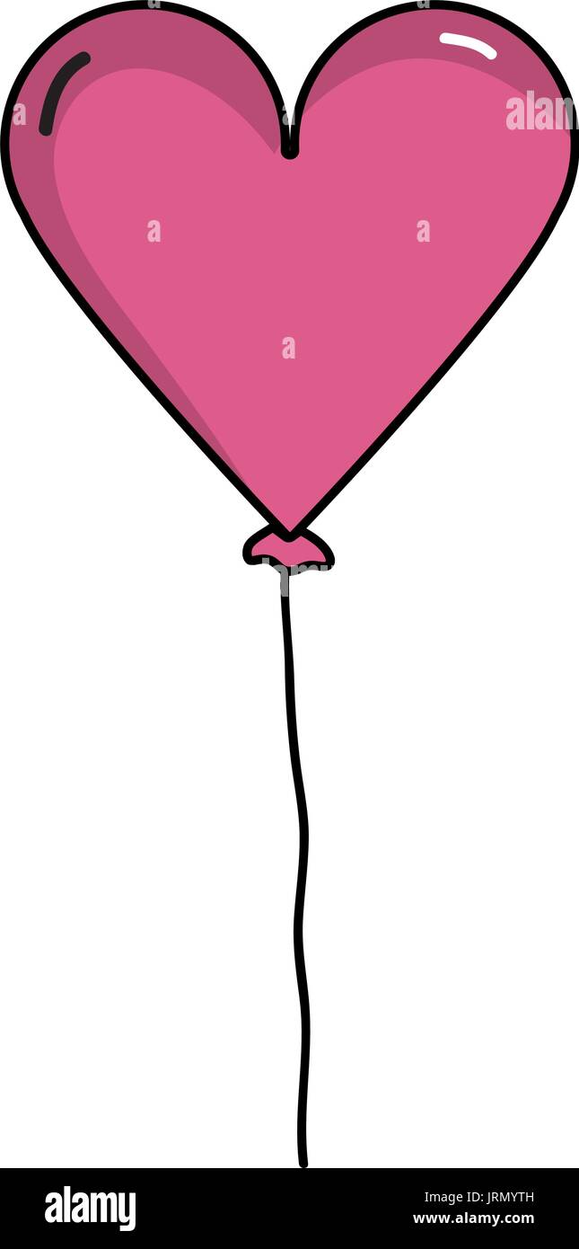 nice heart balloon decoration design Stock Vector Image & Art - Alamy
