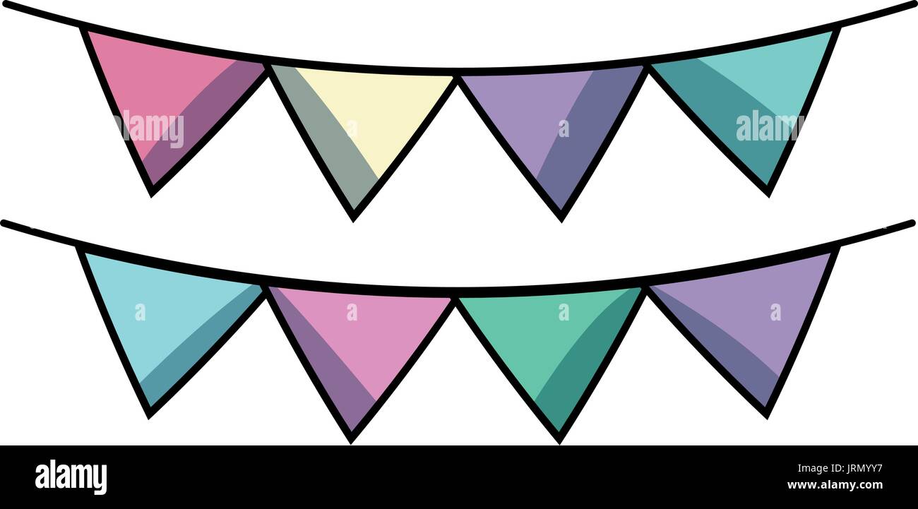 cute party flag decoration design Stock Vector Image & Art - Alamy