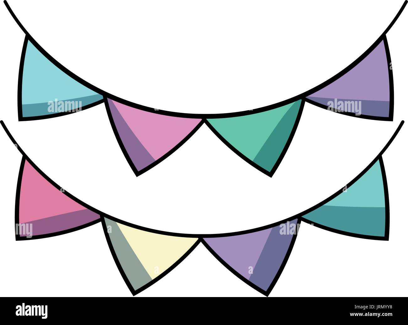 cute party flag decoration design Stock Vector Image & Art - Alamy