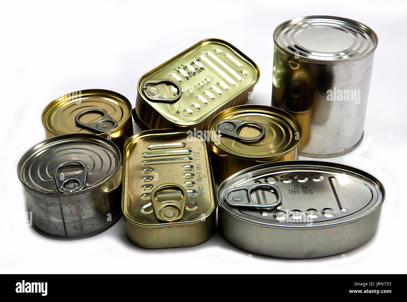 Tins of different sizes and closed Stock Photo - Alamy