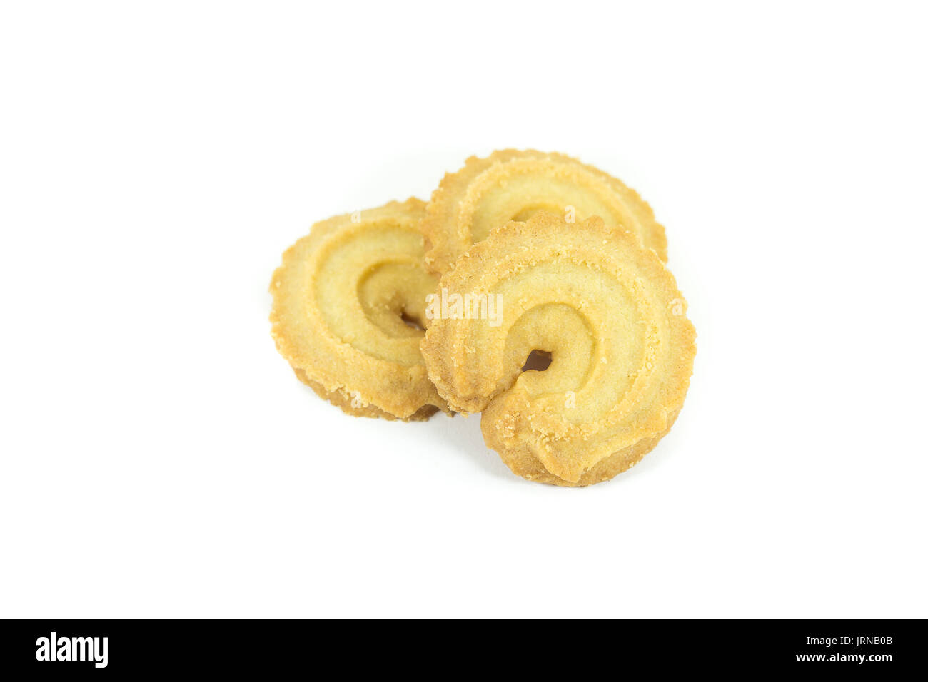 Many type of butter cookies isolated on white background Stock Photo ...