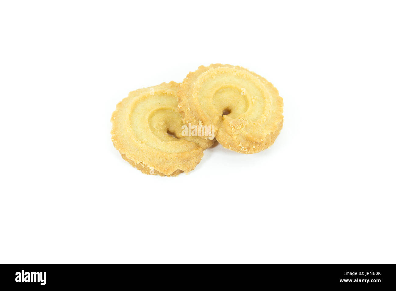 Many type of butter cookies isolated on white background Stock Photo ...