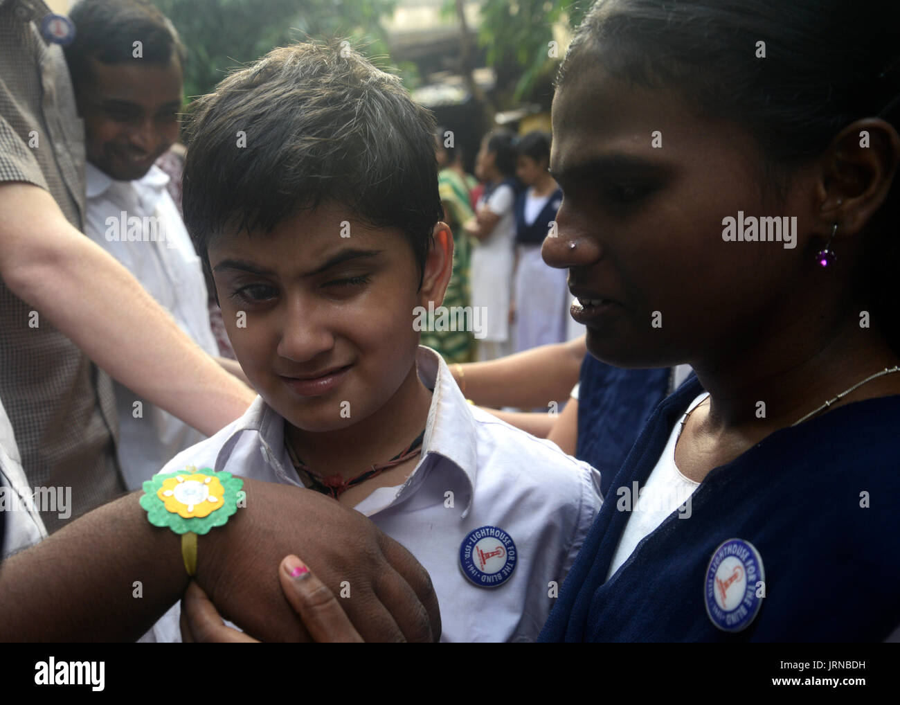 Blind girl and students hi-res stock photography and images - Alamy
