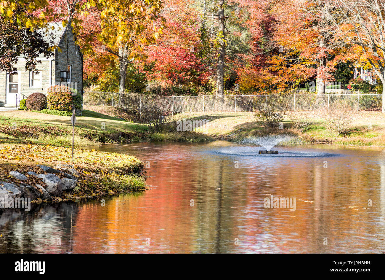 Pond in the Fall Stock Photo - Alamy