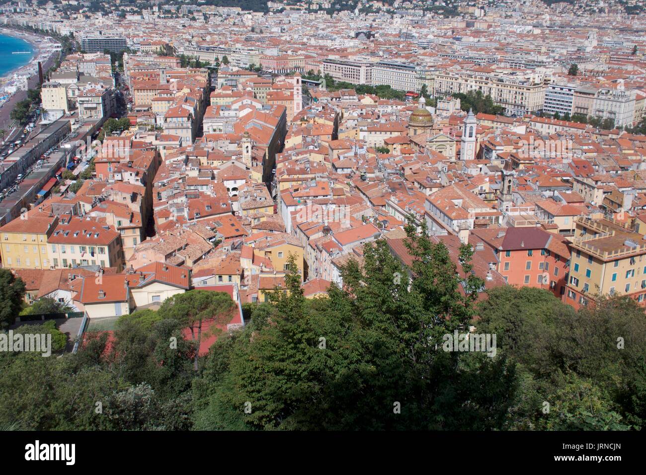 High angle rooftop cityscape, Nice, France Stock Photo - Alamy