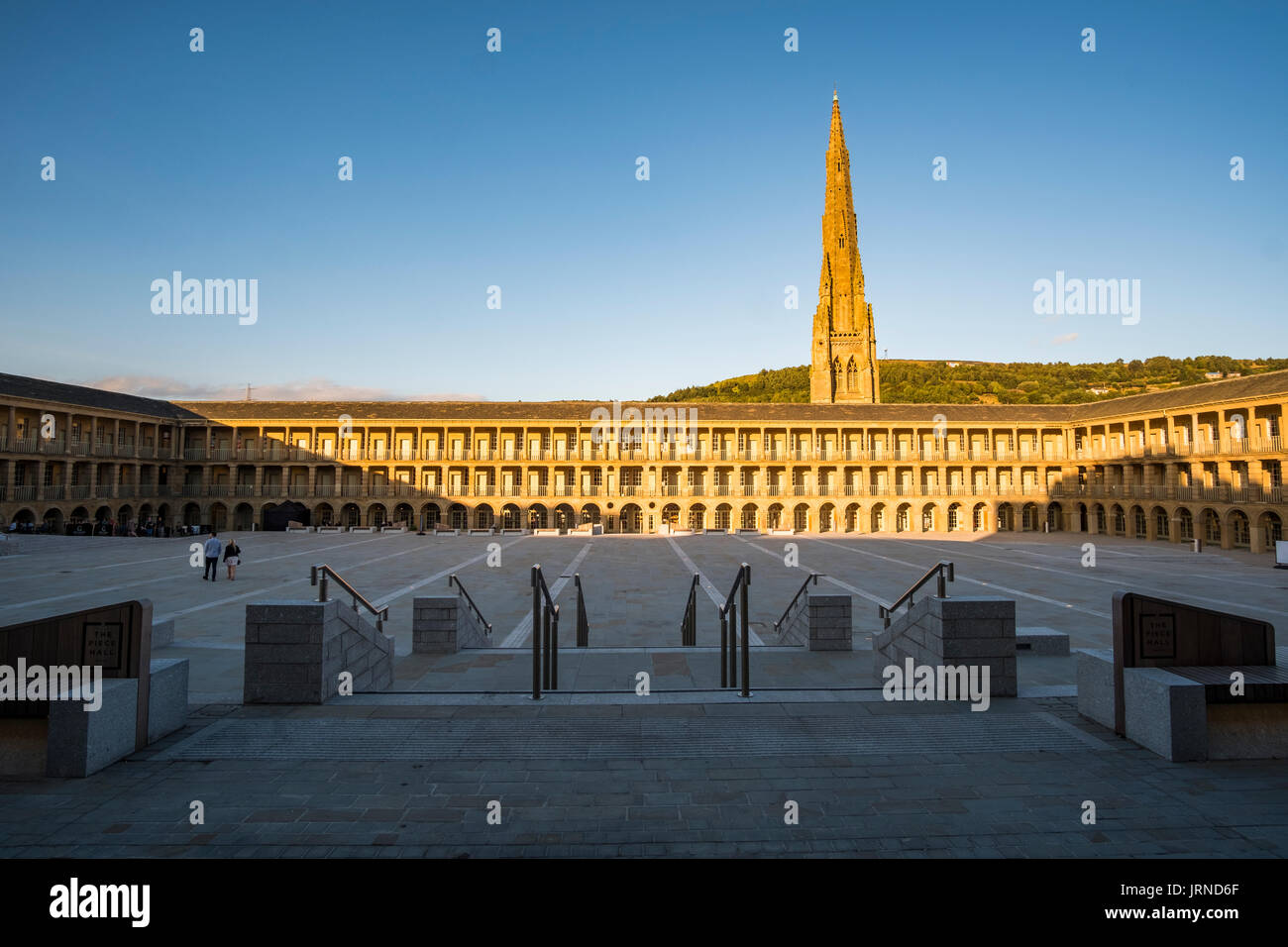The beautifully renovated Piece Hall in Halifax, West Yorkshire Stock ...