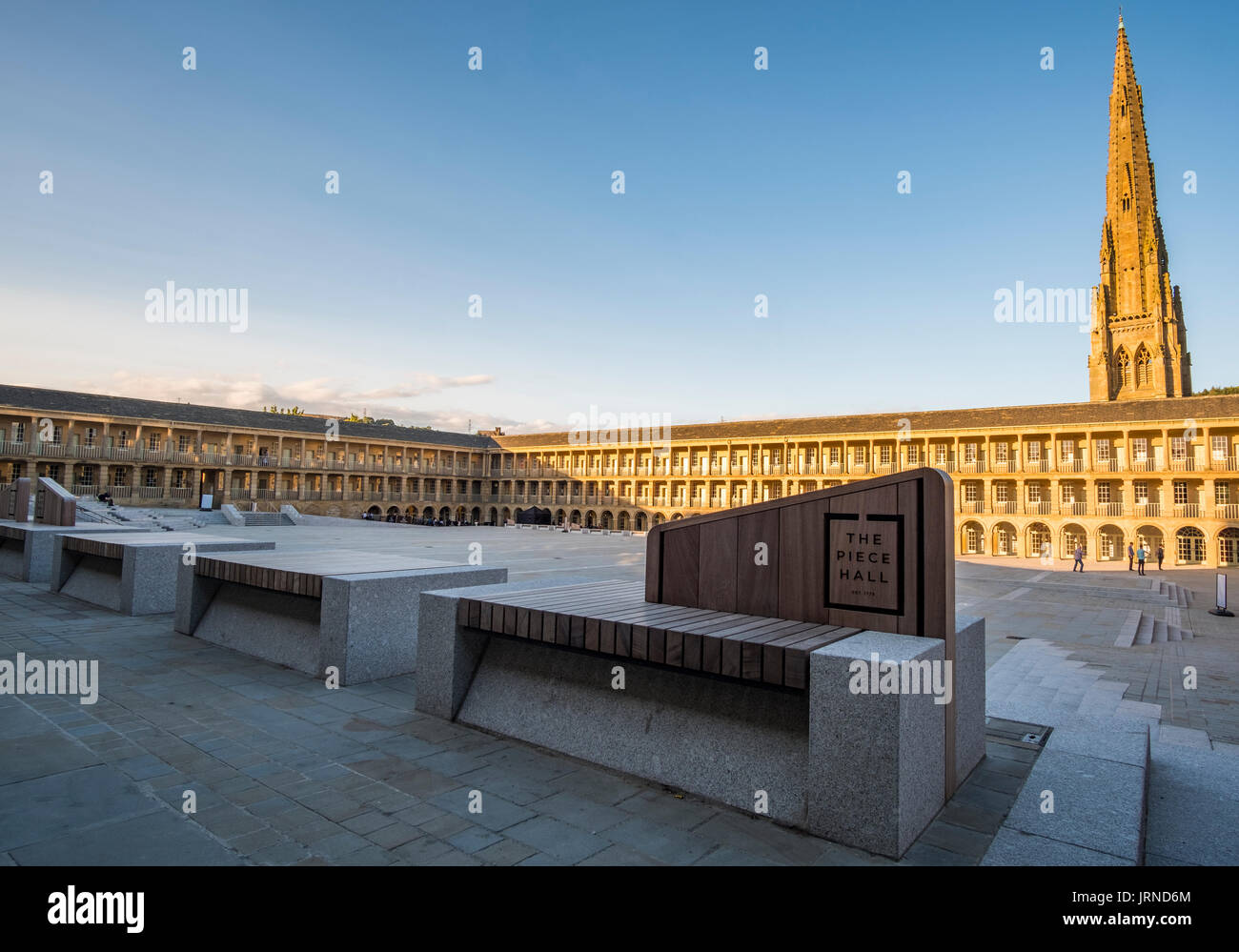 The beautifully renovated Piece Hall in Halifax, West Yorkshire Stock ...