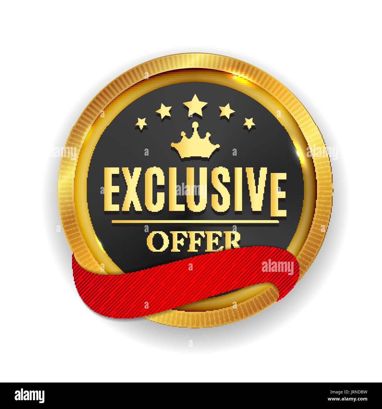 Gold star isolated sticker class Stock Vector Images - Alamy