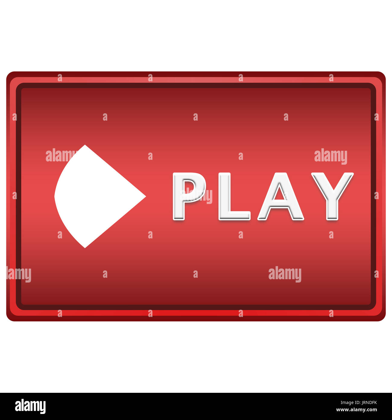 Big red isolated play button with arrow Stock Photo - Alamy