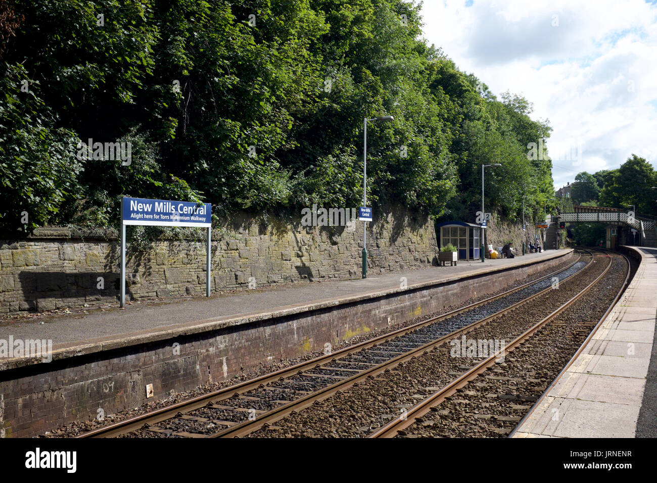 New Mills Central Station Stock Photo - Alamy