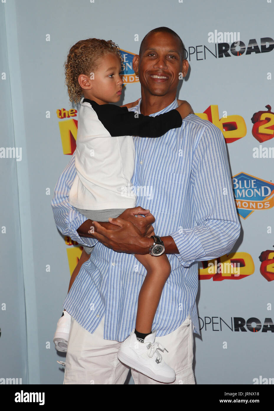 LOS ANGELES, CA - AUGUST 05: Reggie Miller, Ryker Miller, At Premiere ...