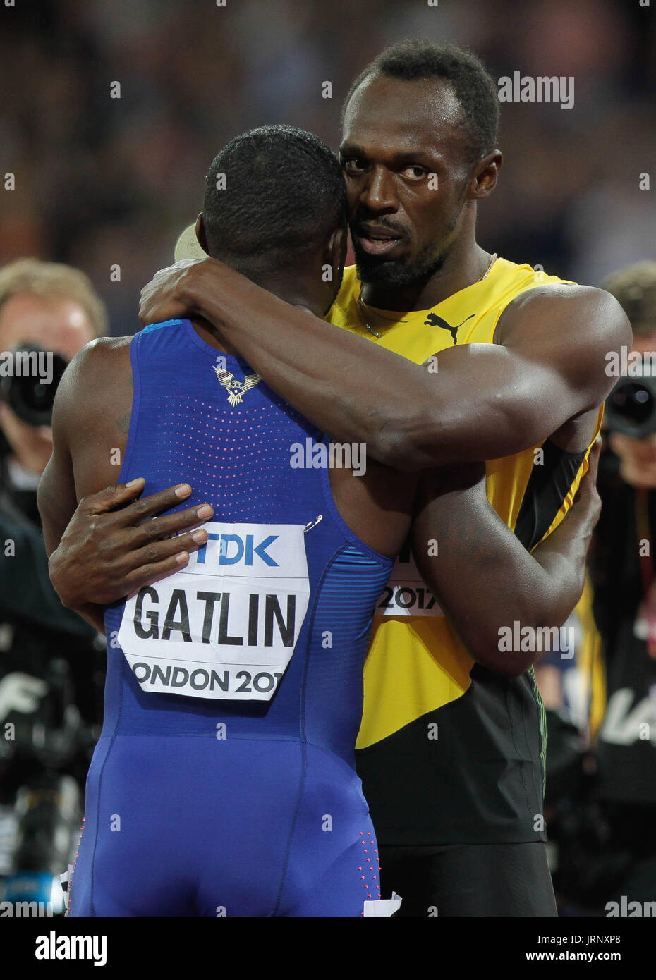 London, UK. 5th August, 2017. Justin Gatlin 100m World Champion and ...