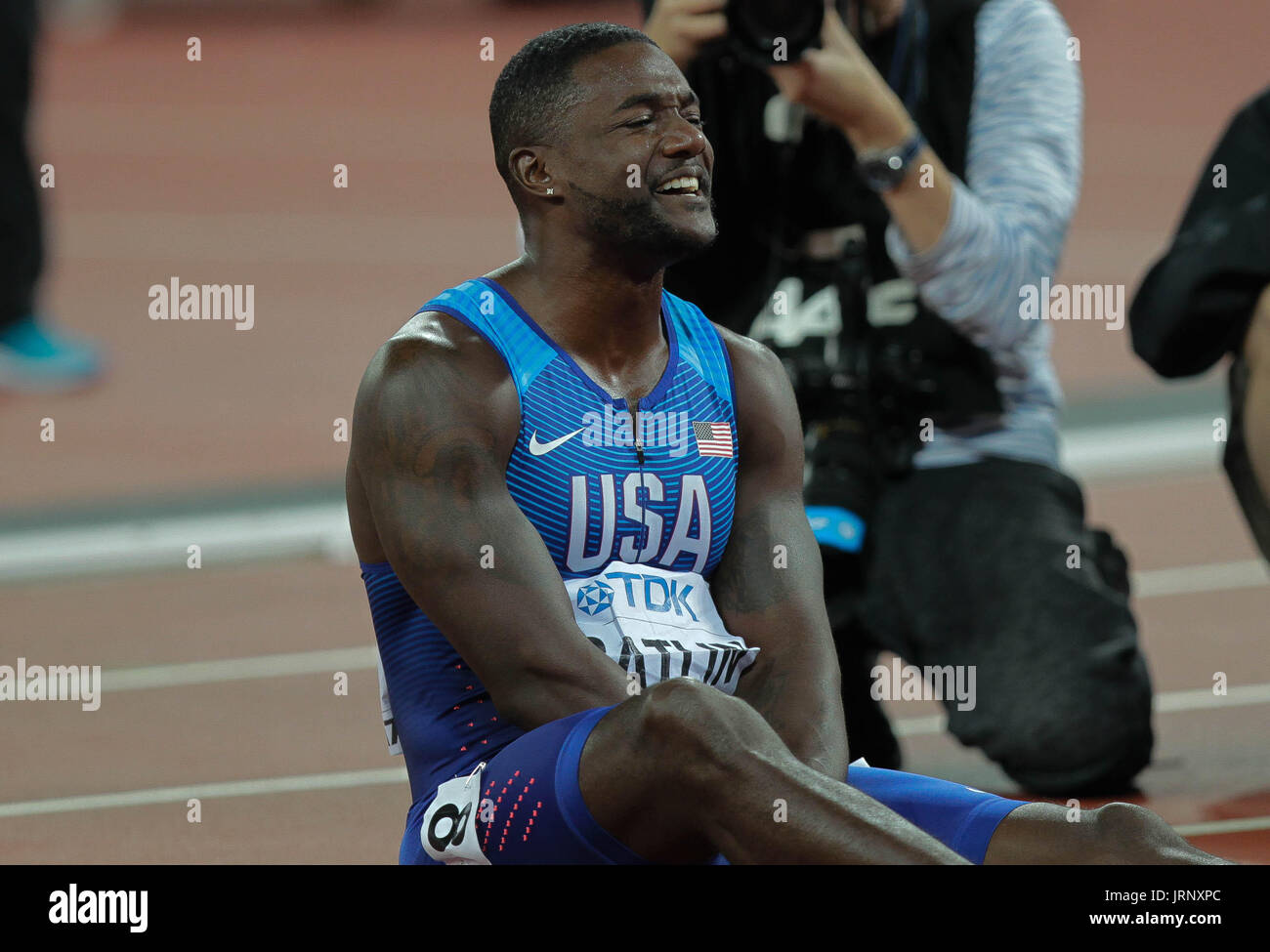 Justin gatlin champion du monde hi-res stock photography and images - Alamy