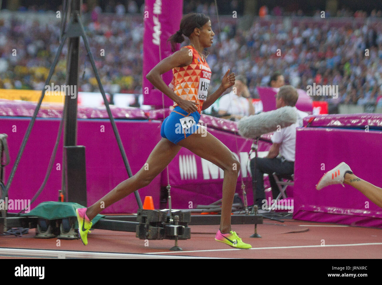London, UK. 5th August, 2017. Sifan Hassan in the 2nd 1500m series at the IAAF World ...