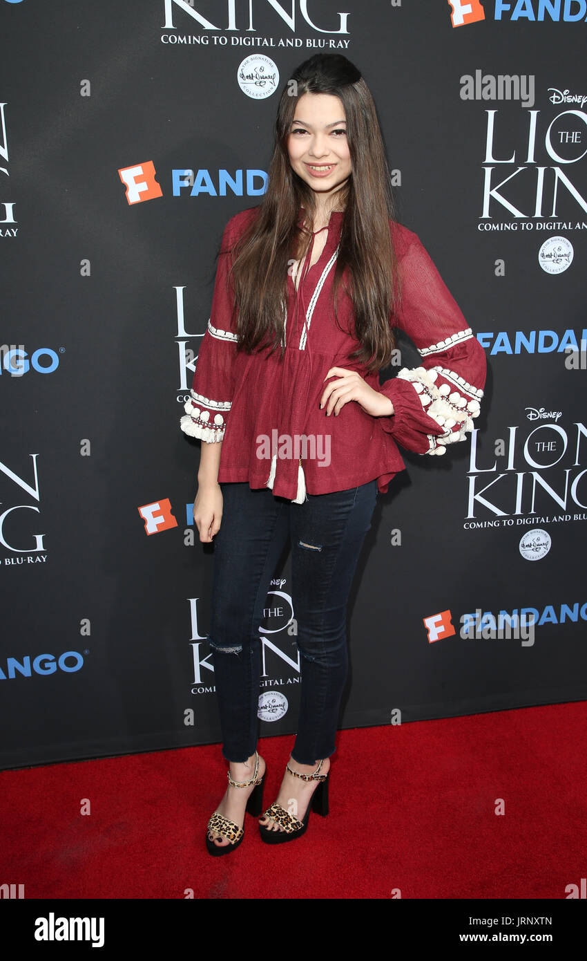 LOS ANGELES, CA - AUGUST 05: Nikki Hahn, At 'The Lion King' Sing-Along ...