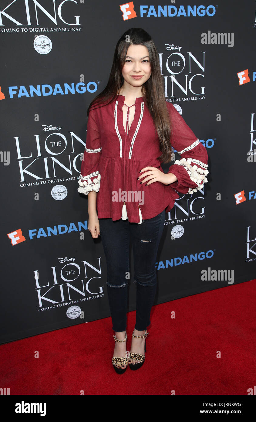 LOS ANGELES, CA - AUGUST 05: Nikki Hahn, At 'The Lion King' Sing-Along ...
