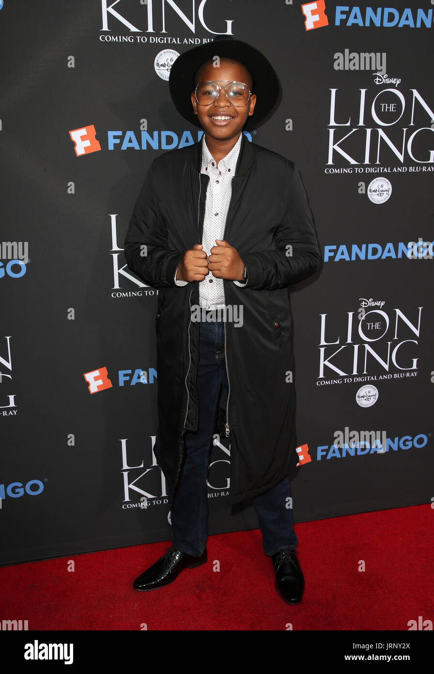 Los Angeles, Ca, USA. 05th Aug, 2017. Brandon Severs, At 'The Lion King ...