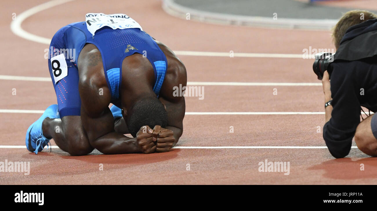 London, Great Britain. 5th Aug, 2017. Justin Gatlin from the USA ...