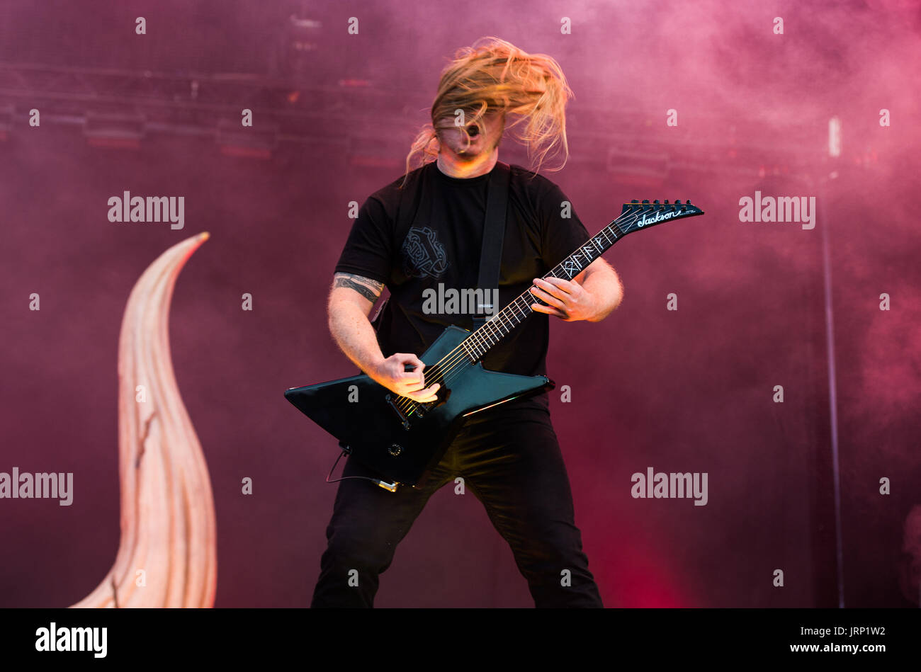Wacken, Germany. 05th Aug, 2017. Olavi Mikkonen, guitar player of the ...