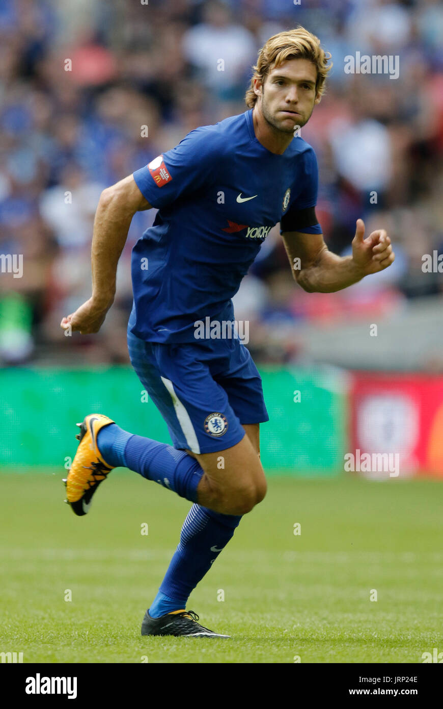 MARCOS ALONSO CHELSEA FC WEMBLEY STADIUM LONDON ENGLAND 06 August 2017 ...
