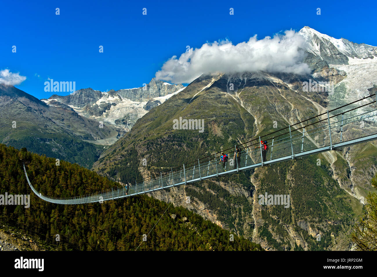 Charles Kuonen Suspension Bridge, longest pedestrian suspension bridge ...