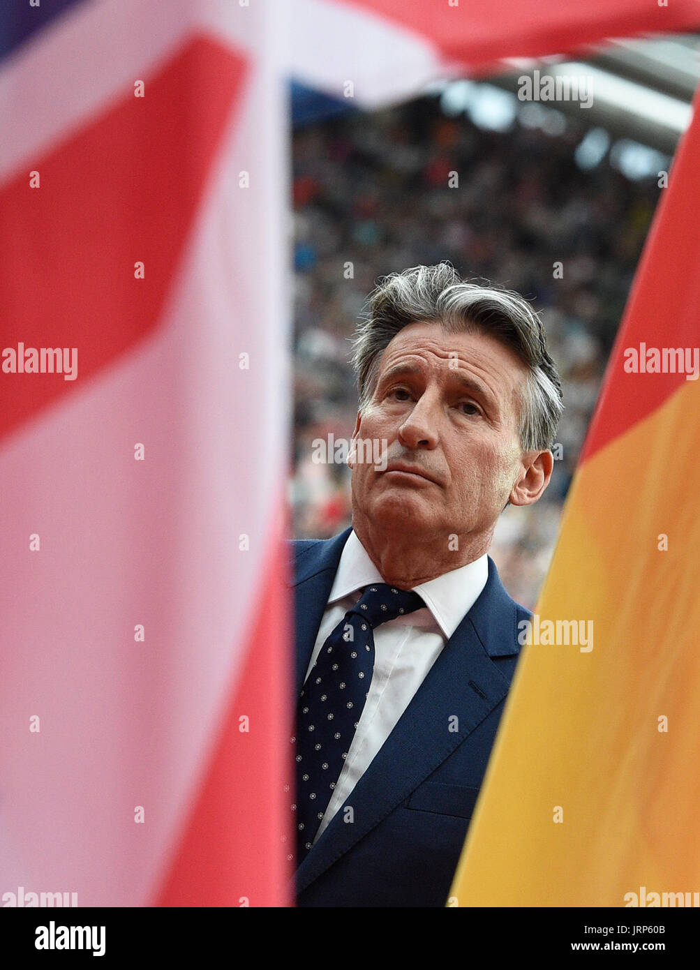 London, UK. 6th Aug, 2017. IAAF President Sebastian Coe at a victory ...