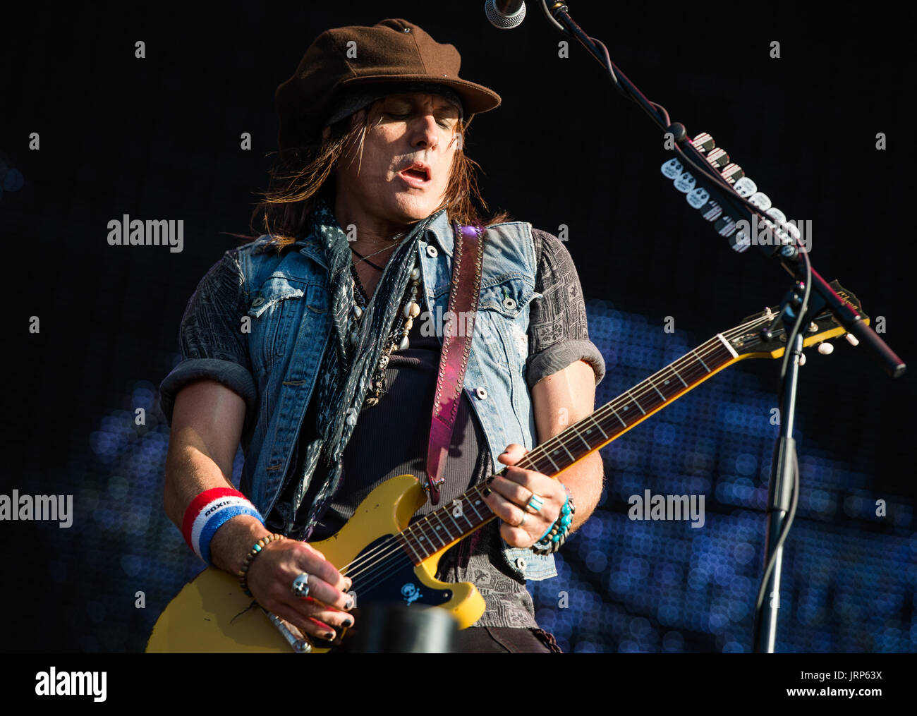 Wacken, Germany. 5th Aug, 2017. Guitarist Ryan Roxie from the US band ...