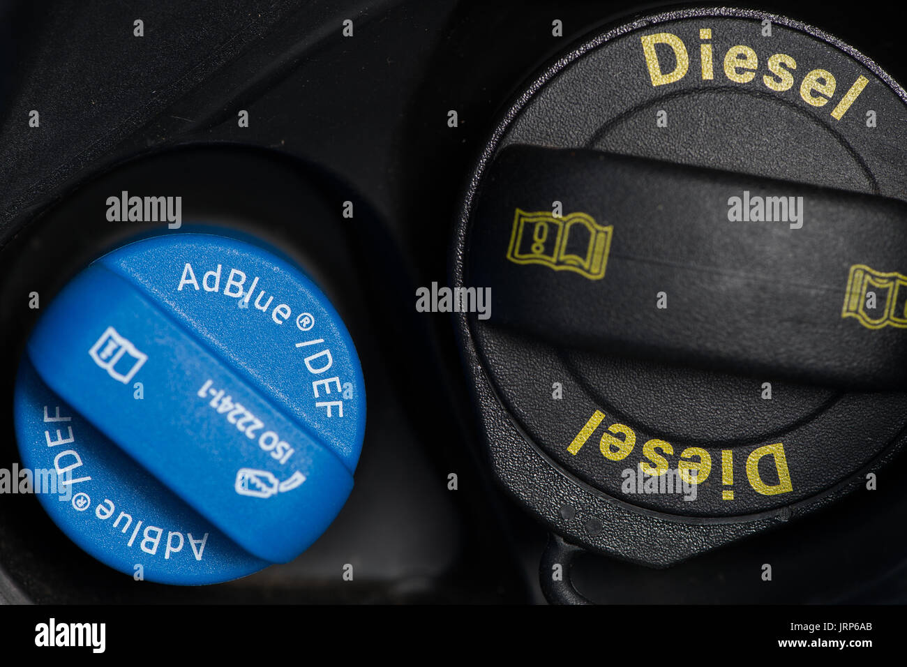 Goettingen, Germany. 31st July, 2017. Tank caps for AdBlue and diesel ...