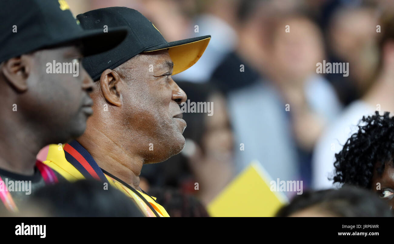 London, UK. 5th Aug, 2017. Superstar sprinter Usain Bolt's Father ...
