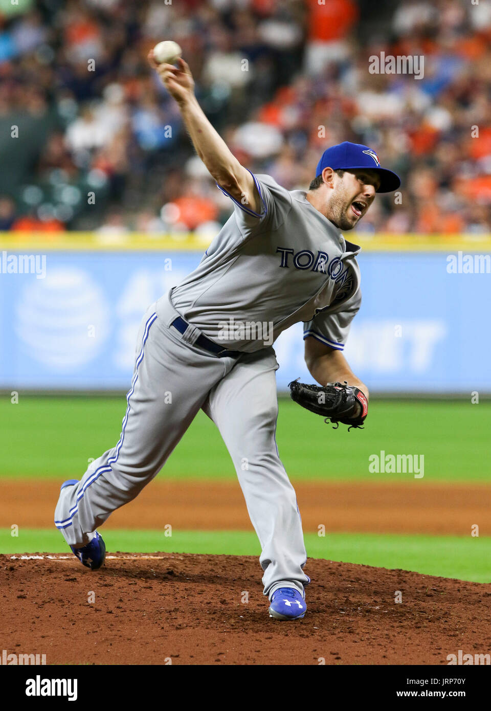Houston, USA 06th Aug, 2017 Toronto Blue Jays relief pitcher Dominic ...