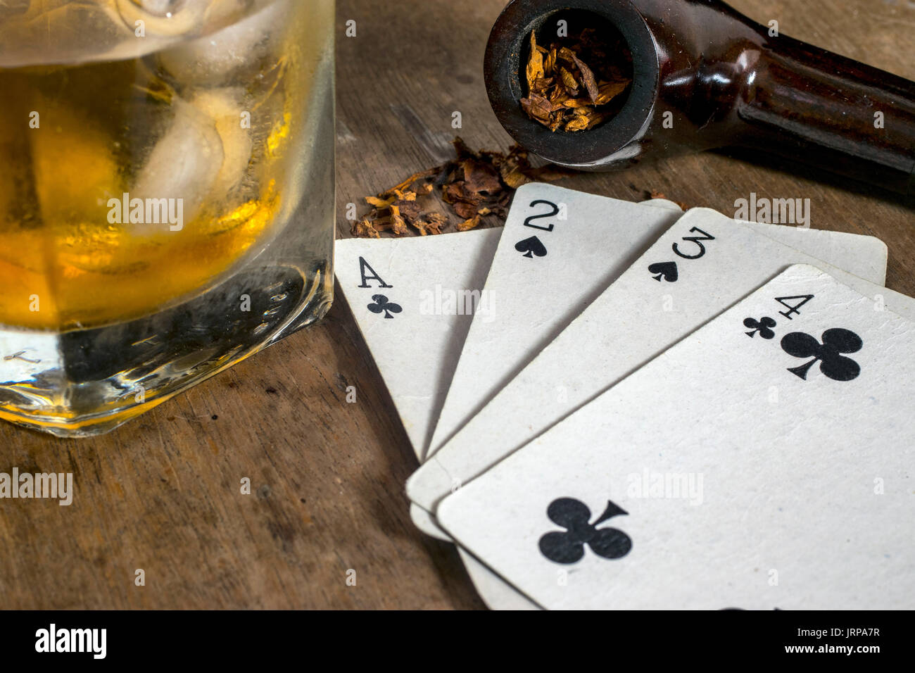 Playing cards on table hi-res stock photography and images - Alamy