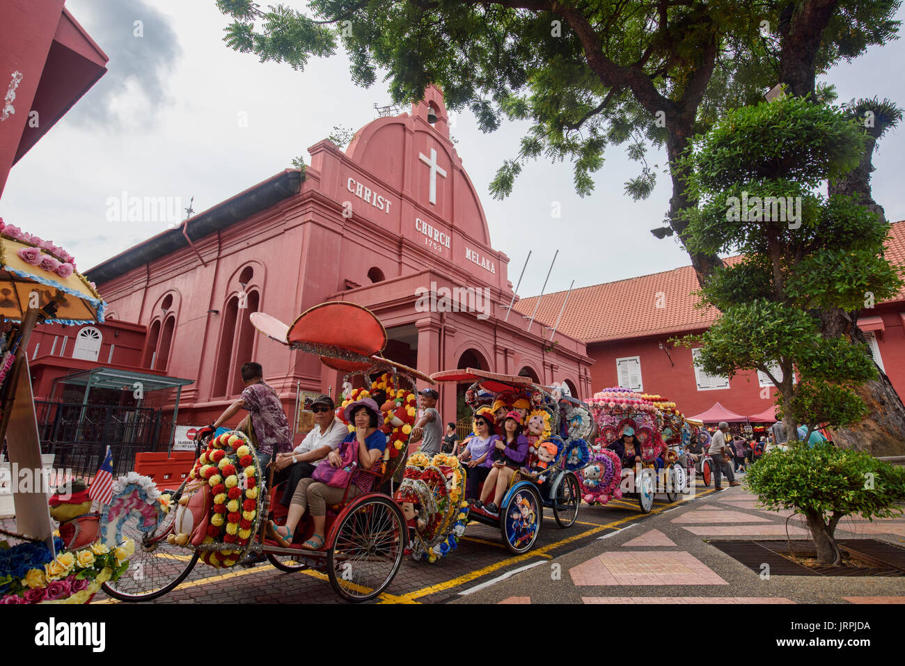 The historic Christ Church in Dutch Square, Malacca, Malaysia Stock ...
