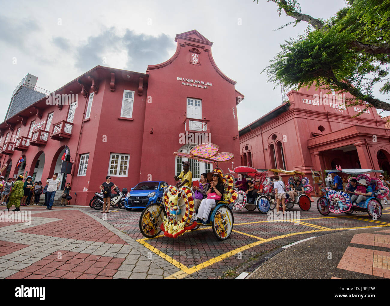 The historic Christ Church in Dutch Square, Malacca, Malaysia Stock ...