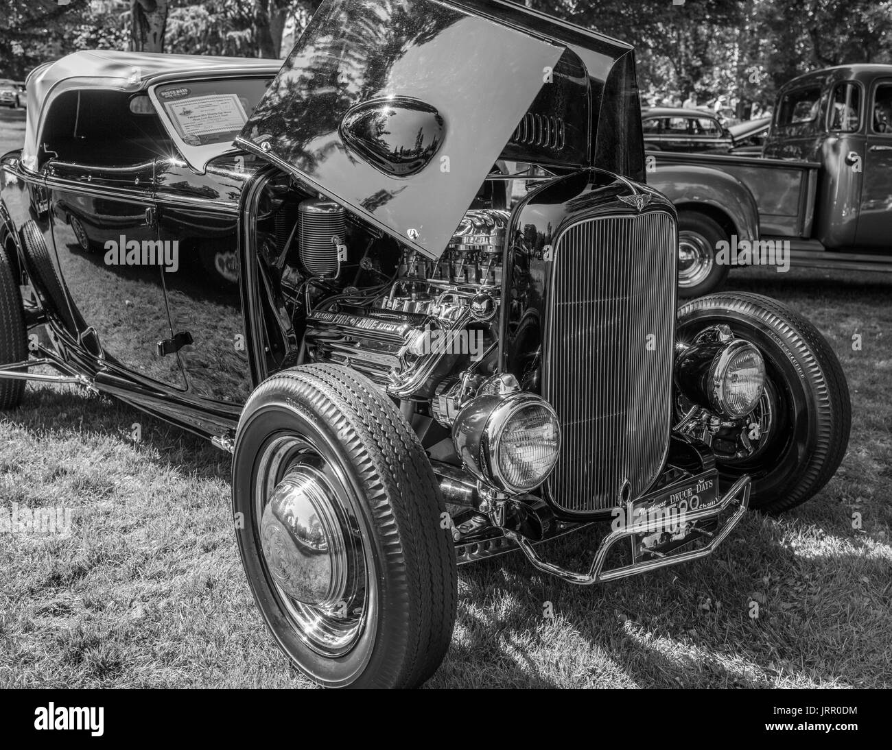 Hot rod car Black and White Stock Photos & Images - Alamy