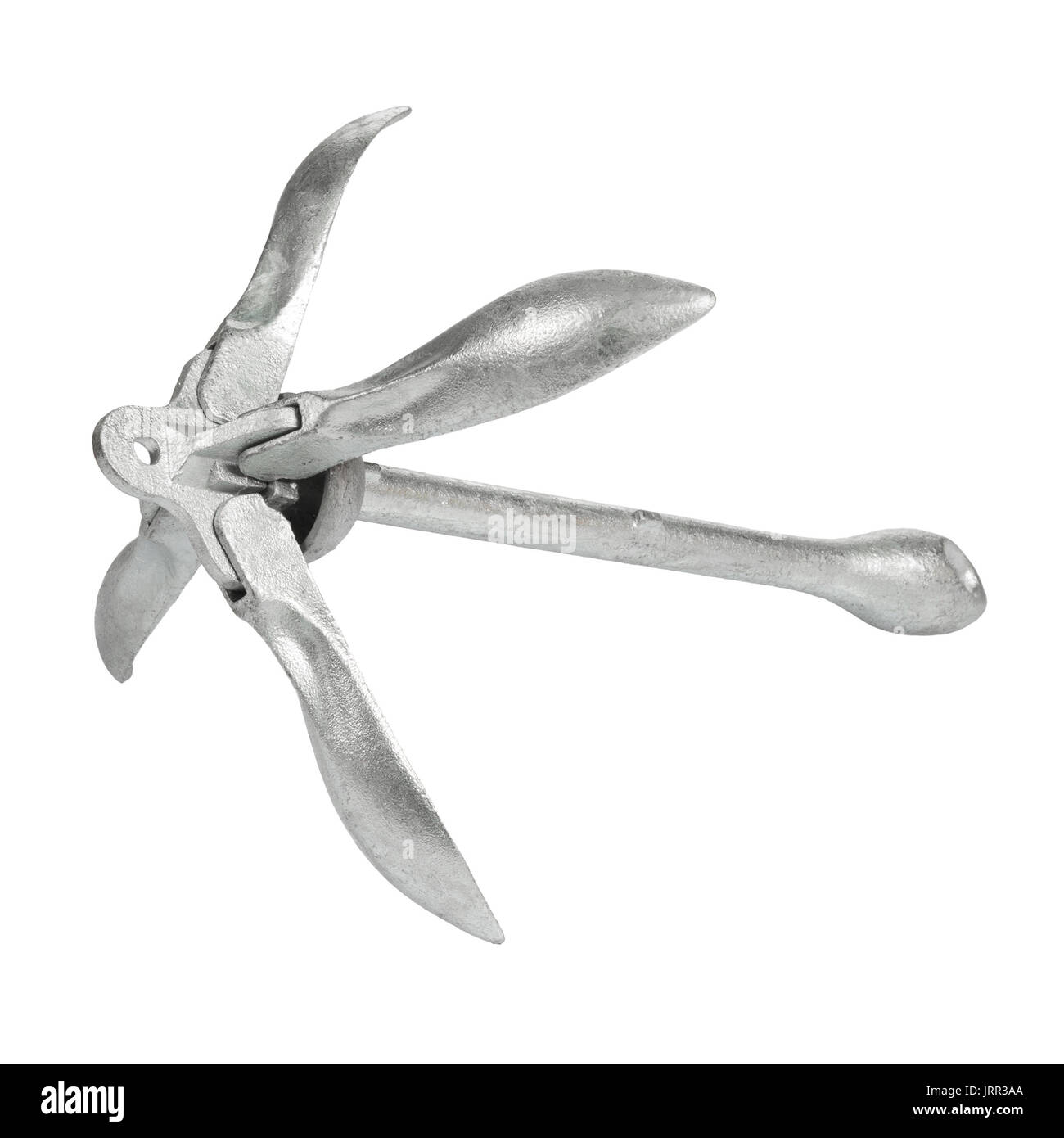 Steel anchor over white Stock Photo - Alamy