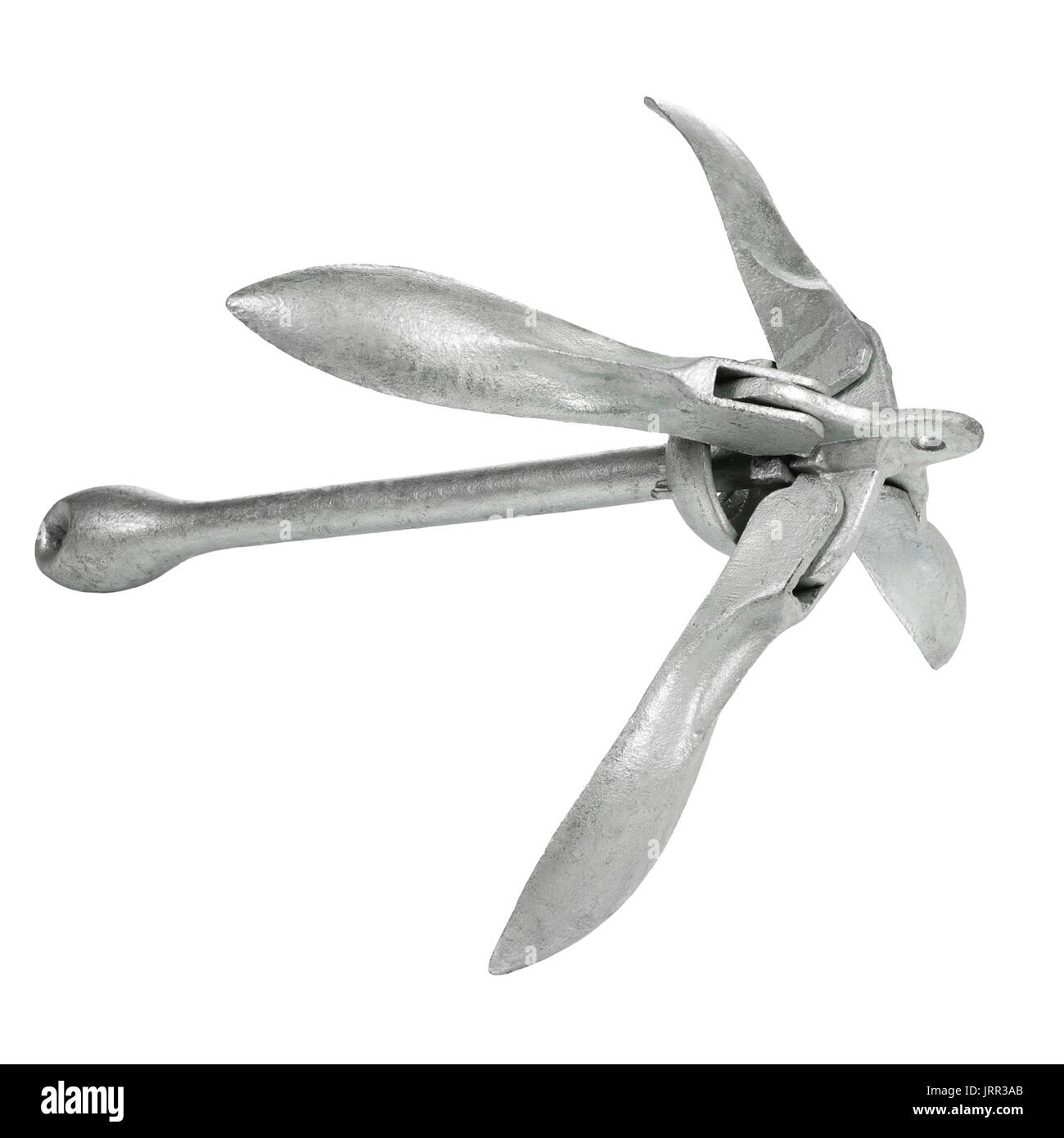 Steel anchor over white Stock Photo - Alamy