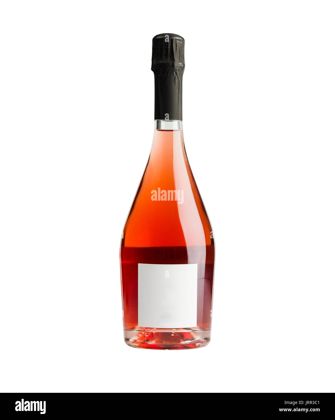 Champagne bottle with blank label Stock Photo - Alamy