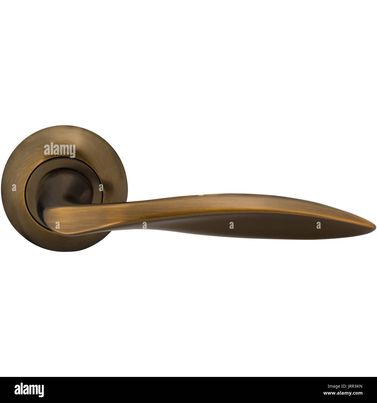 Copper door handle side view Stock Photo - Alamy