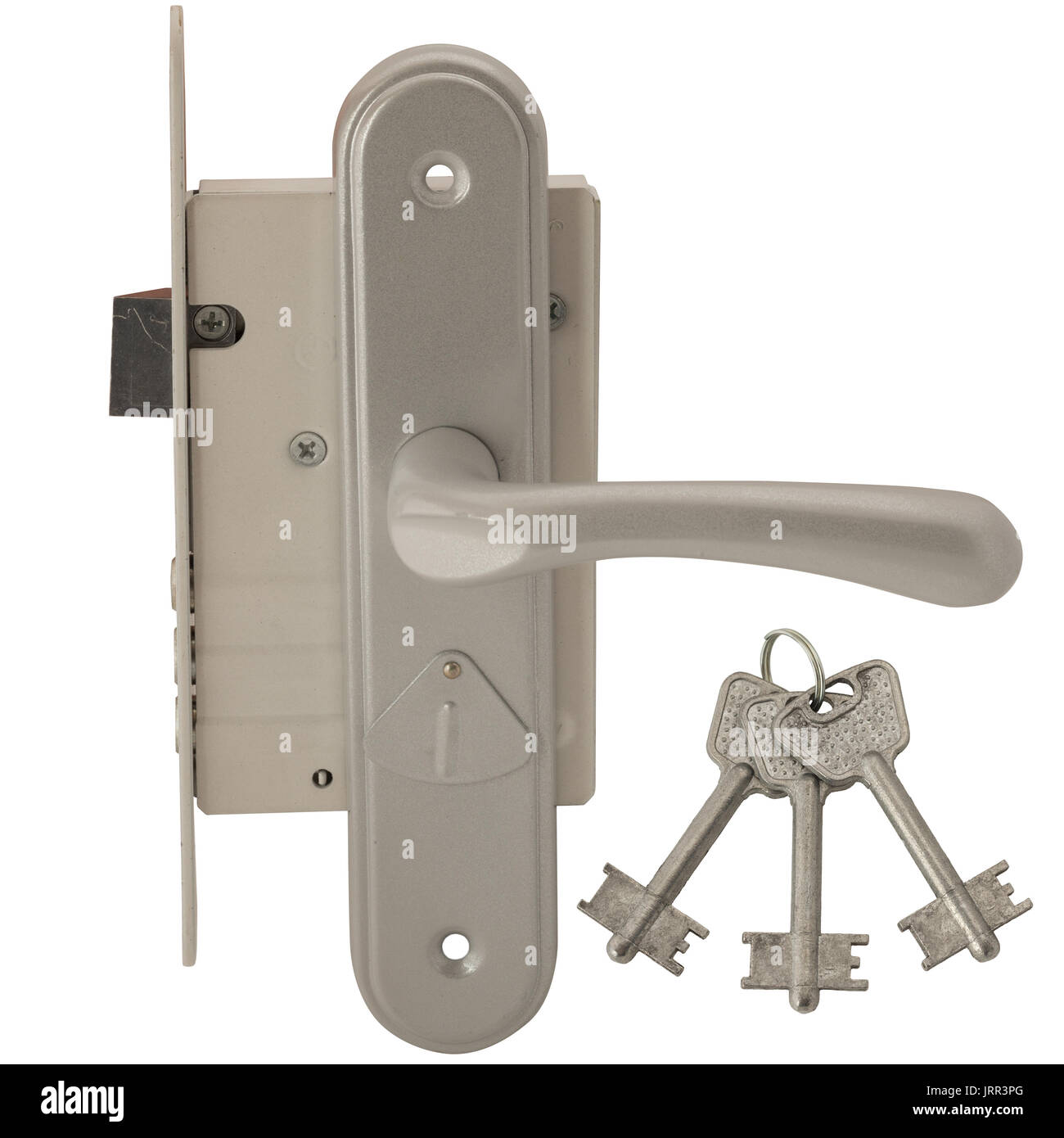 Door lock with handle and keys Stock Photo - Alamy