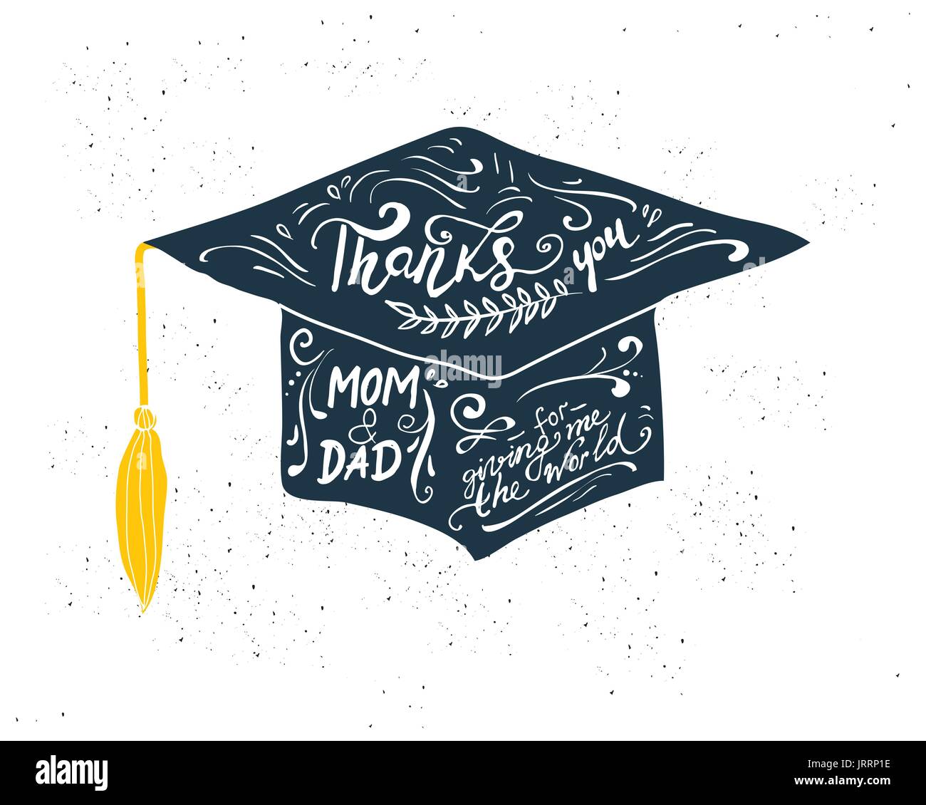 Greeting Card With Congratulations Graduate Completion of Studies Stock ...