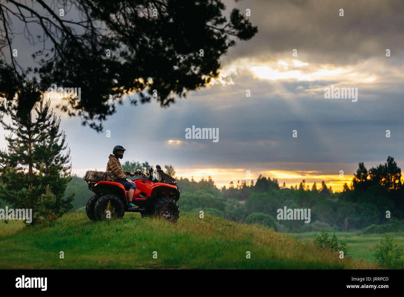 Man on atv quad hi-res stock photography and images - Alamy