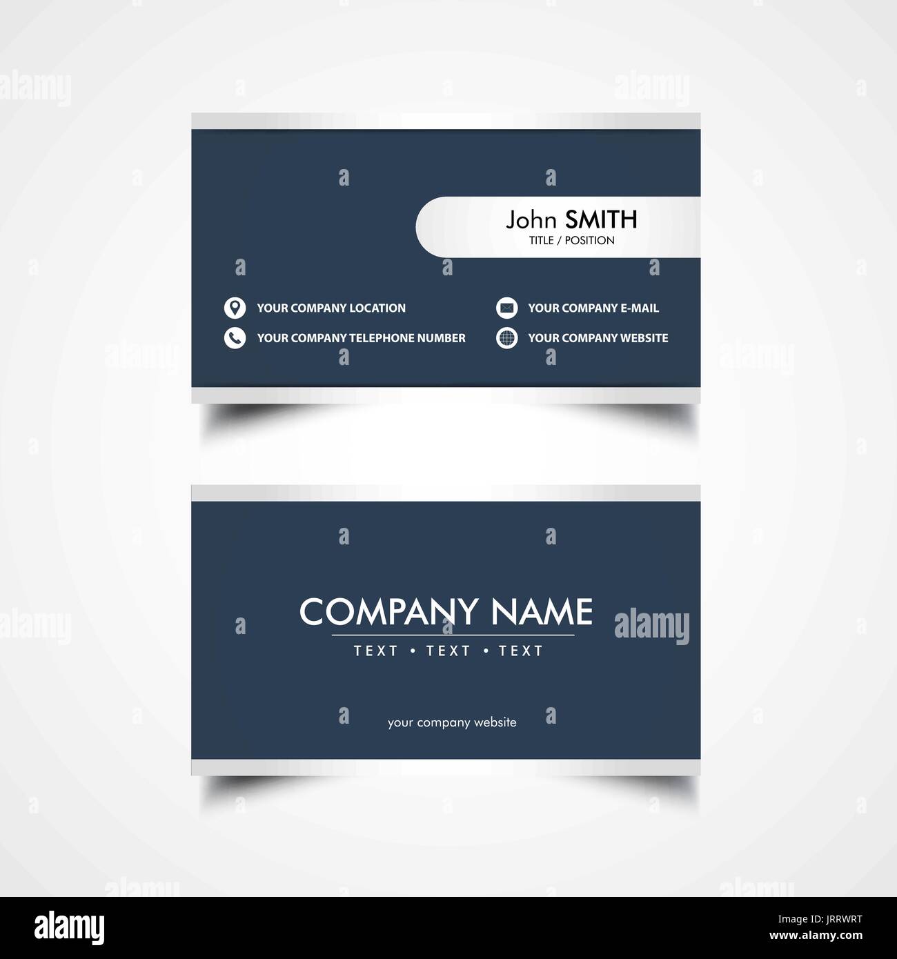Simple Business Card Template, Vector, Illustration Stock Vector Image ...