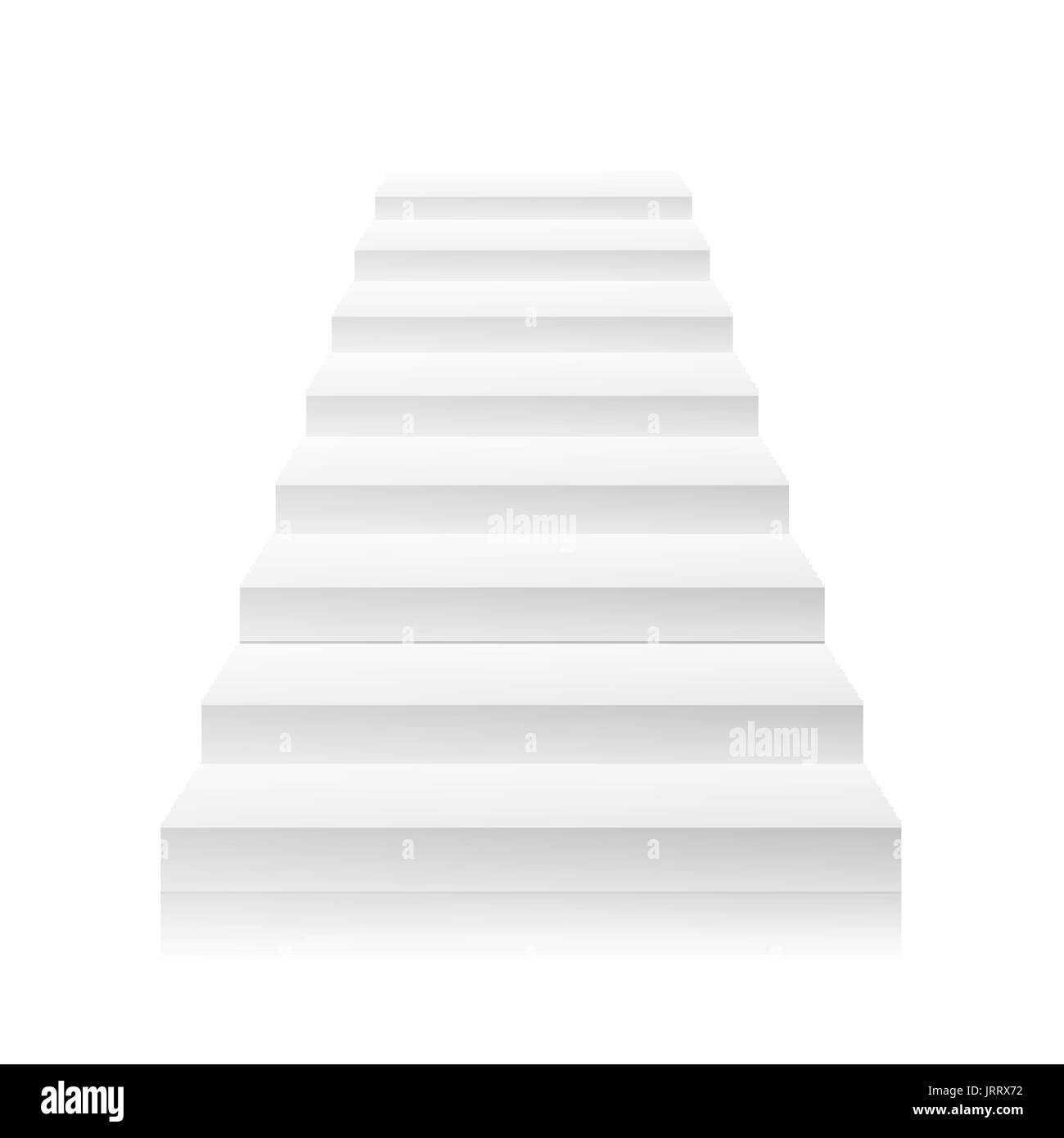 White Empty Staircase Vector. Steps. For Business Progress, Achievement ...