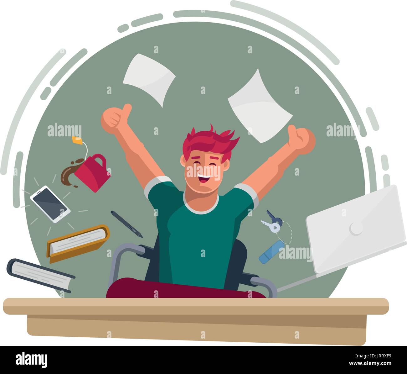 Happy cartoon student good hi-res stock photography and images - Alamy