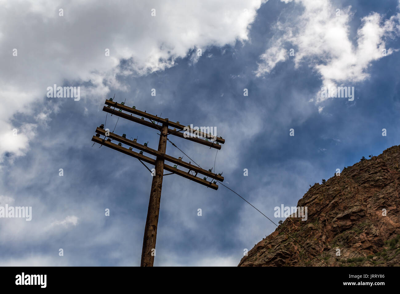Desert telegraph pole hi-res stock photography and images - Alamy