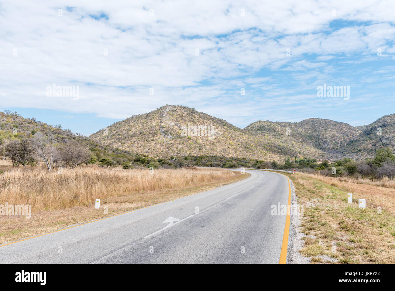 The B8-road between Otavi and Kombat in the Otjozondjupa Region of ...