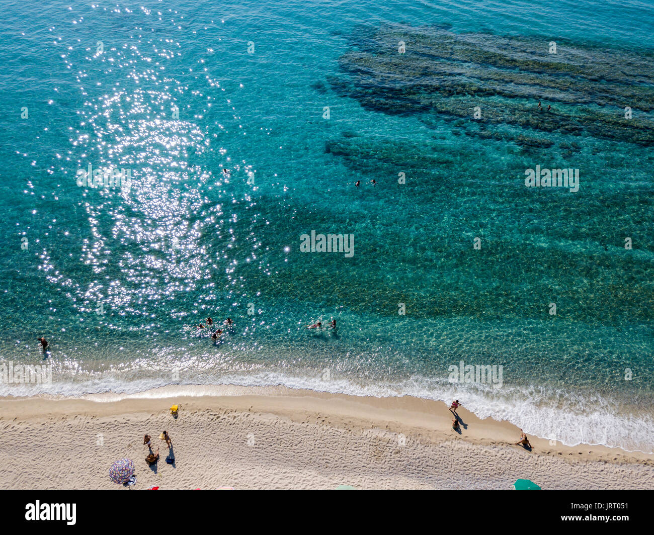 Aerial view of rocks on the sea. Overview of seabed seen from above ...