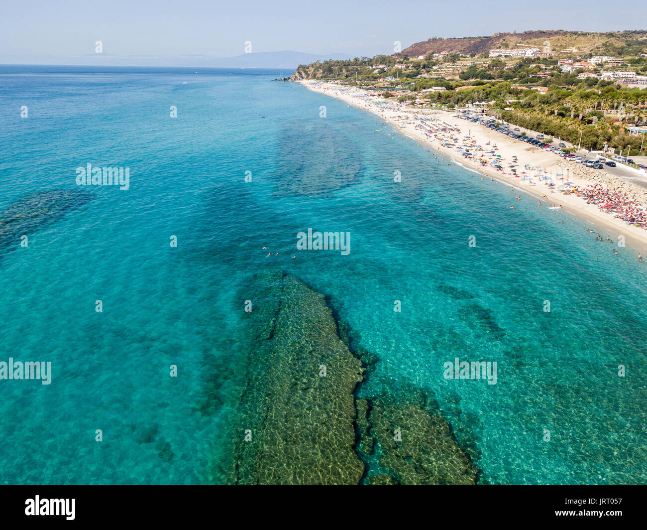 Sea bottom seen from above, Zambrone beach, Calabria, Italy. Diving ...